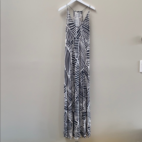 LOFT | Dresses | Loft Navy Leaf Print Maxi Dress Xs New | Poshmark